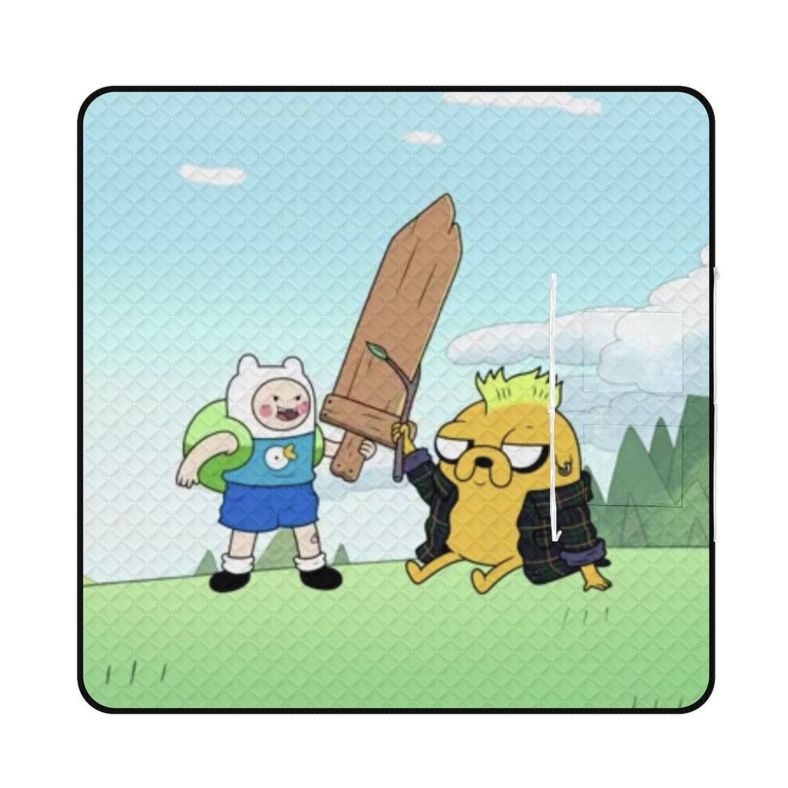 Adventure Time Animated Picnic Mat Foldable Portable Tote Bag Baby ...