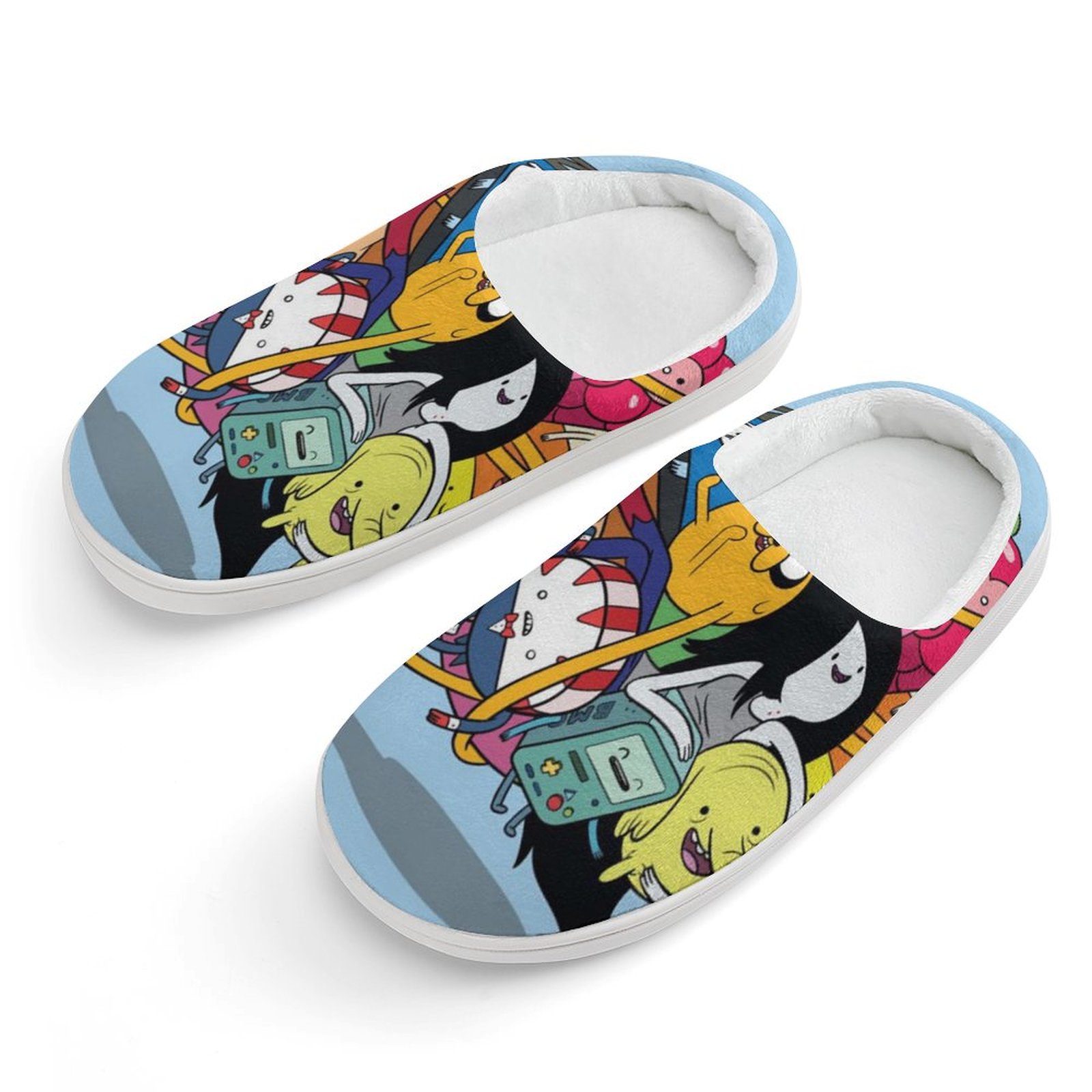 Adventure Time Animated Soft Plush Slippers for Boys Girls Winter Warm ...