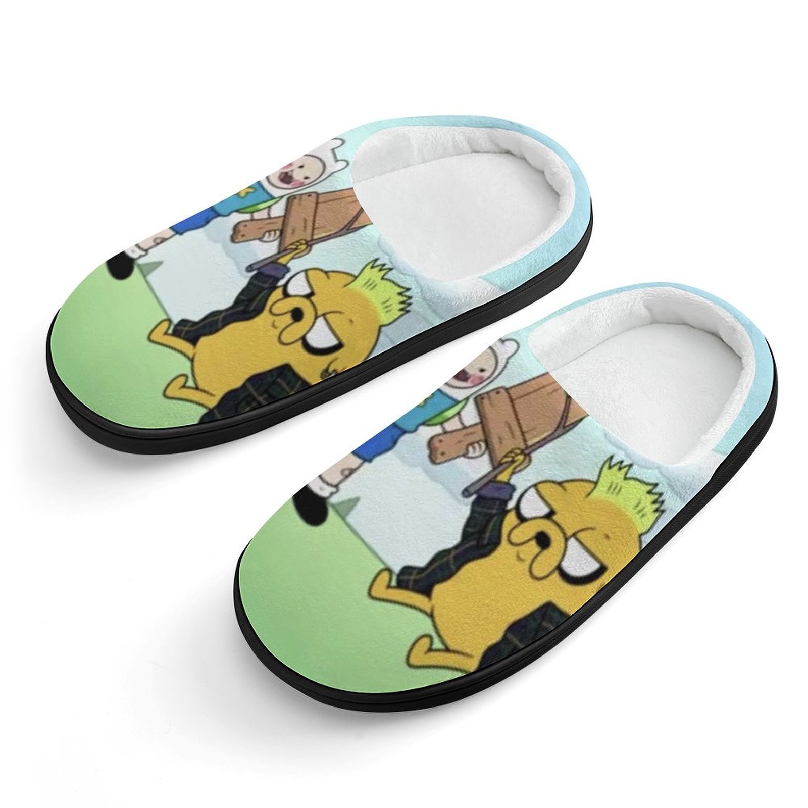 Adventure Time Animated Soft Plush Slippers for Boys Girls Winter Warm ...
