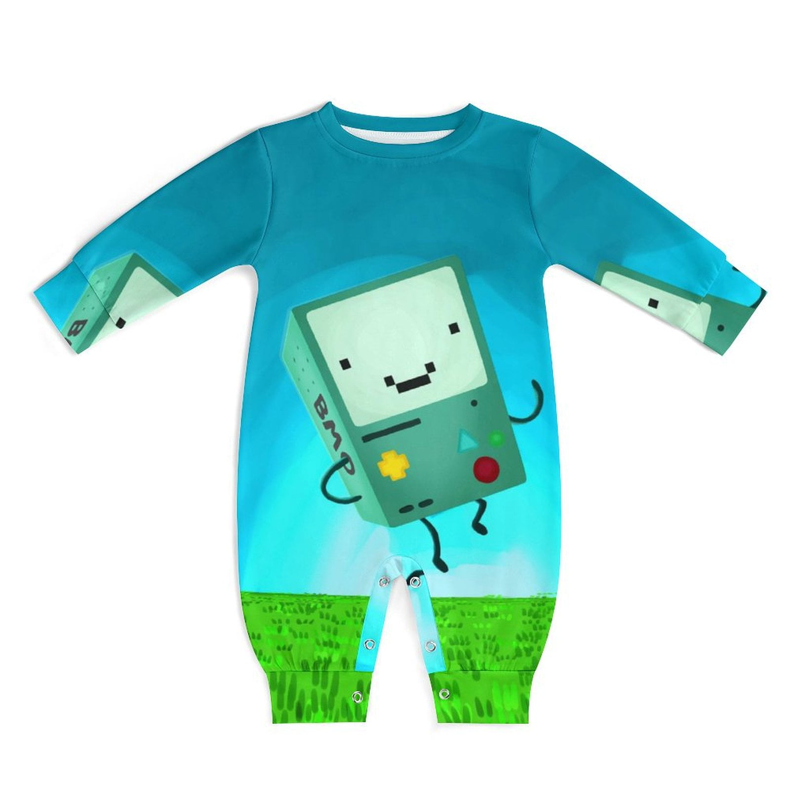 Adventure Time BMO Baby Rompers One-Piece Long Sleeve Jumpsuit ...