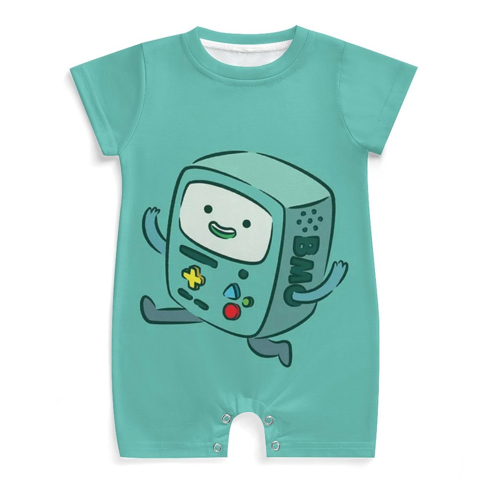 Adventure Time BMO Cartoon Baby One-Piece Rompers Summer Short Sleeve ...