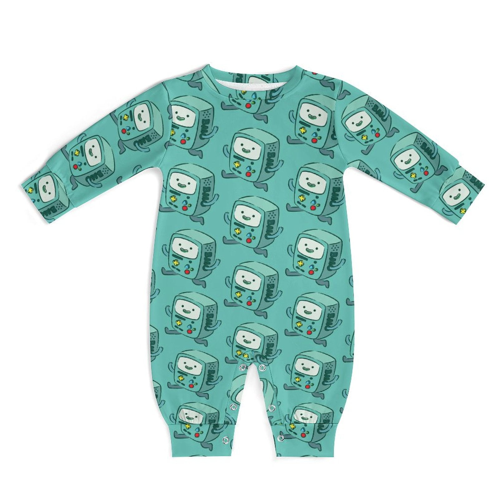 Adventure Time BMO Cartoon Baby Rompers One-Piece Long Sleeve Jumpsuit ...
