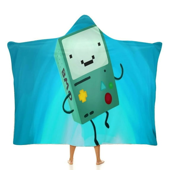 Adventure Time BMO Hooded Blanket Soft Warm Cloak Wearable Blanket ...