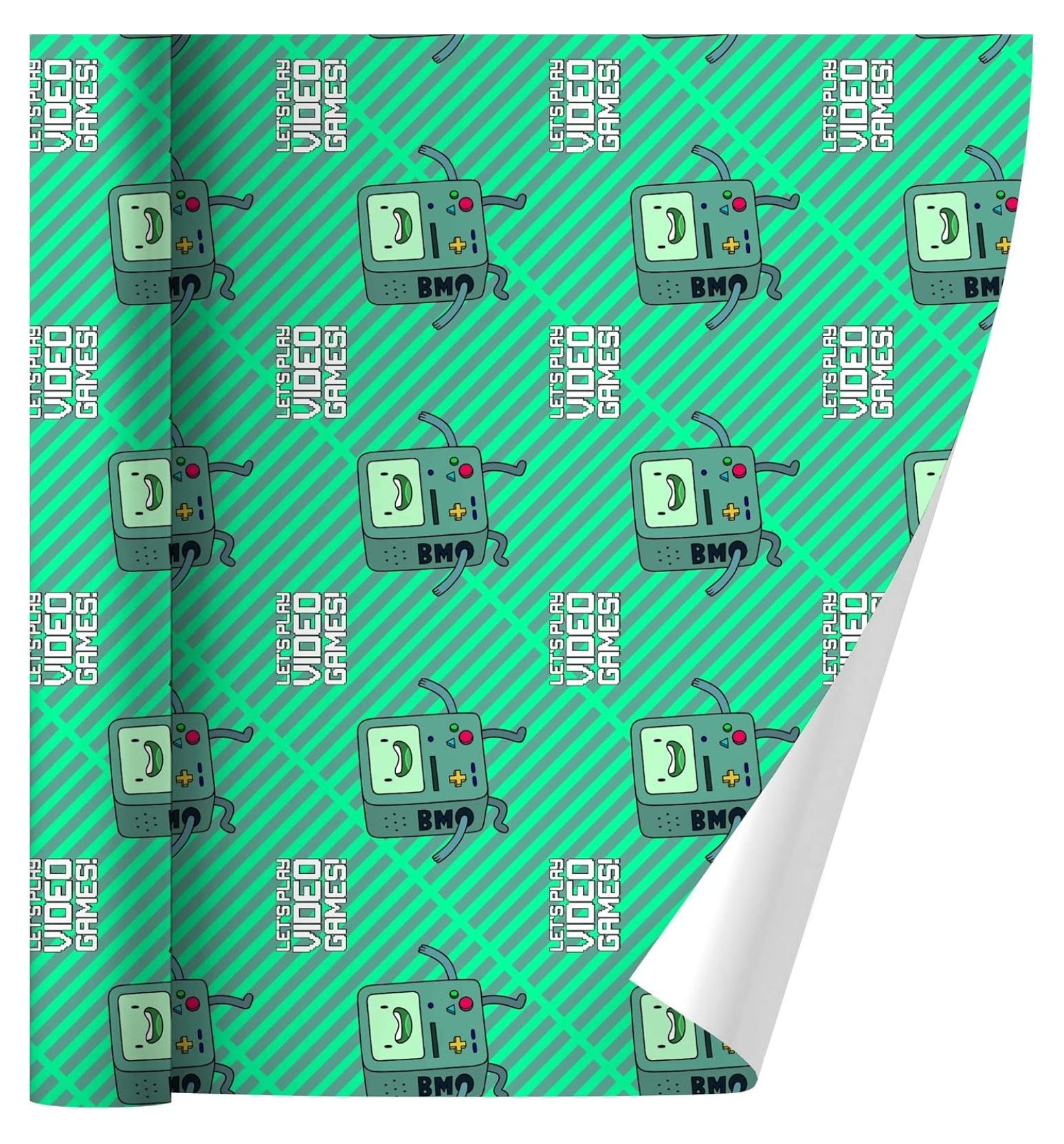 Adventure Time BMO Play Video Games Gift Wrap Wrapping Paper Rolls ...
