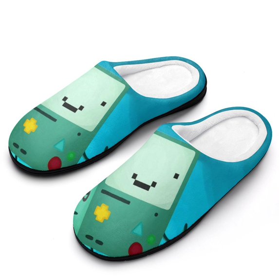 Adventure Time BMO Women's Fuzzy Slippers Lightweight Anti-slip Rubber ...