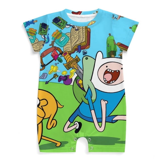 Adventure Time Baby One-Piece Rompers Summer Short Sleeve Outfit ...