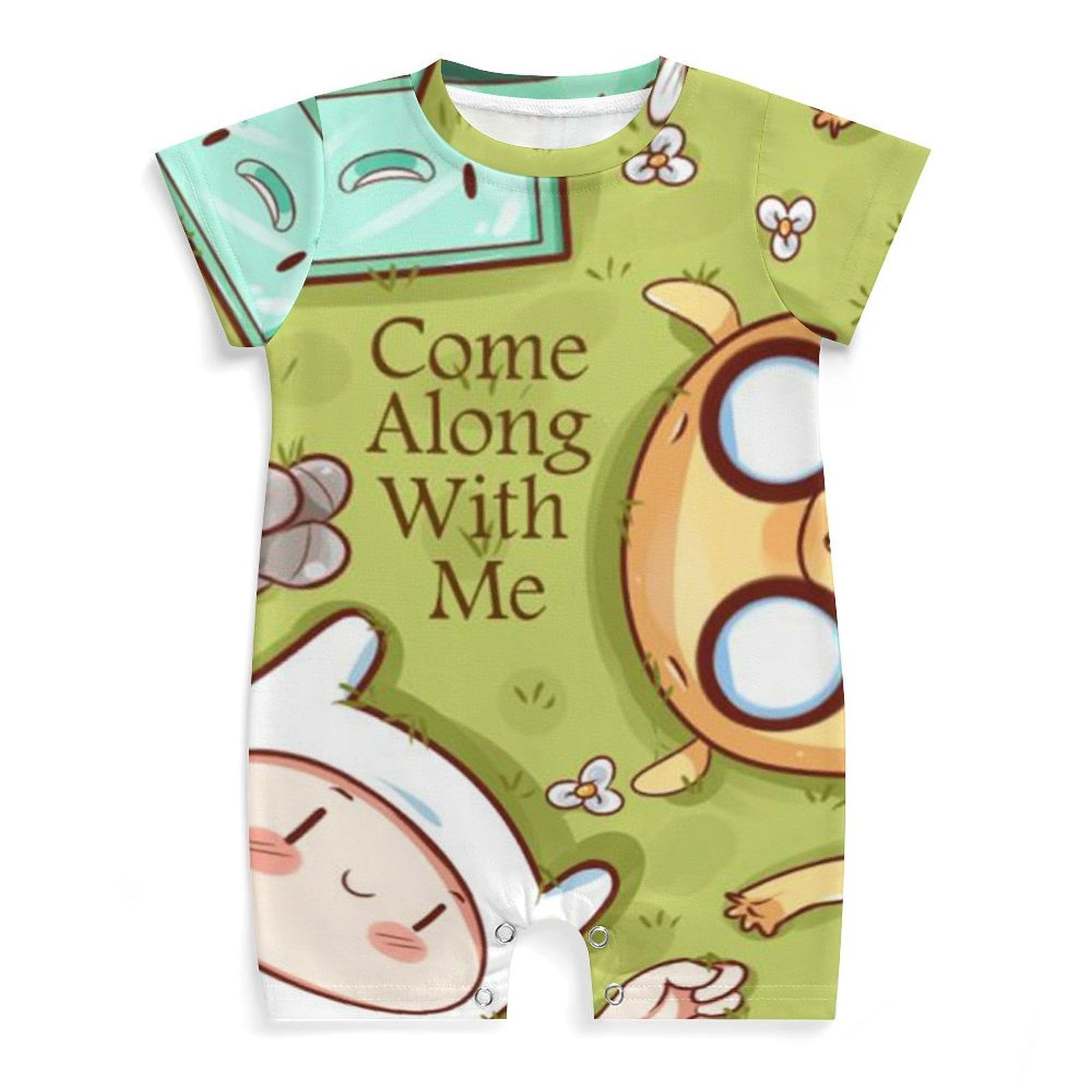 Adventure Time Baby Romper Short Sleeve Bodysuits Soft Rompers Summer ...