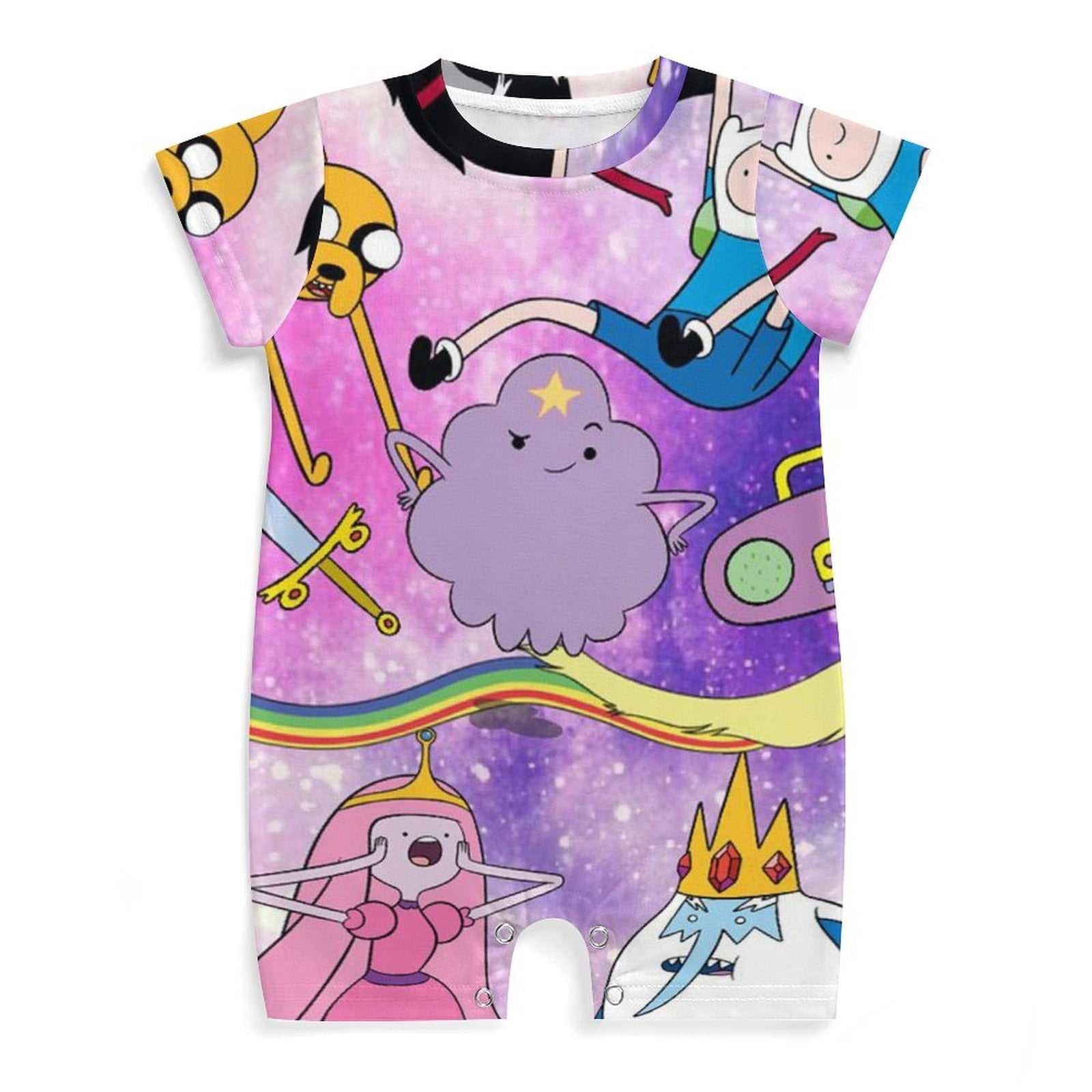 Adventure Time Baby Romper Short Sleeve Bodysuits Soft Rompers Summer ...