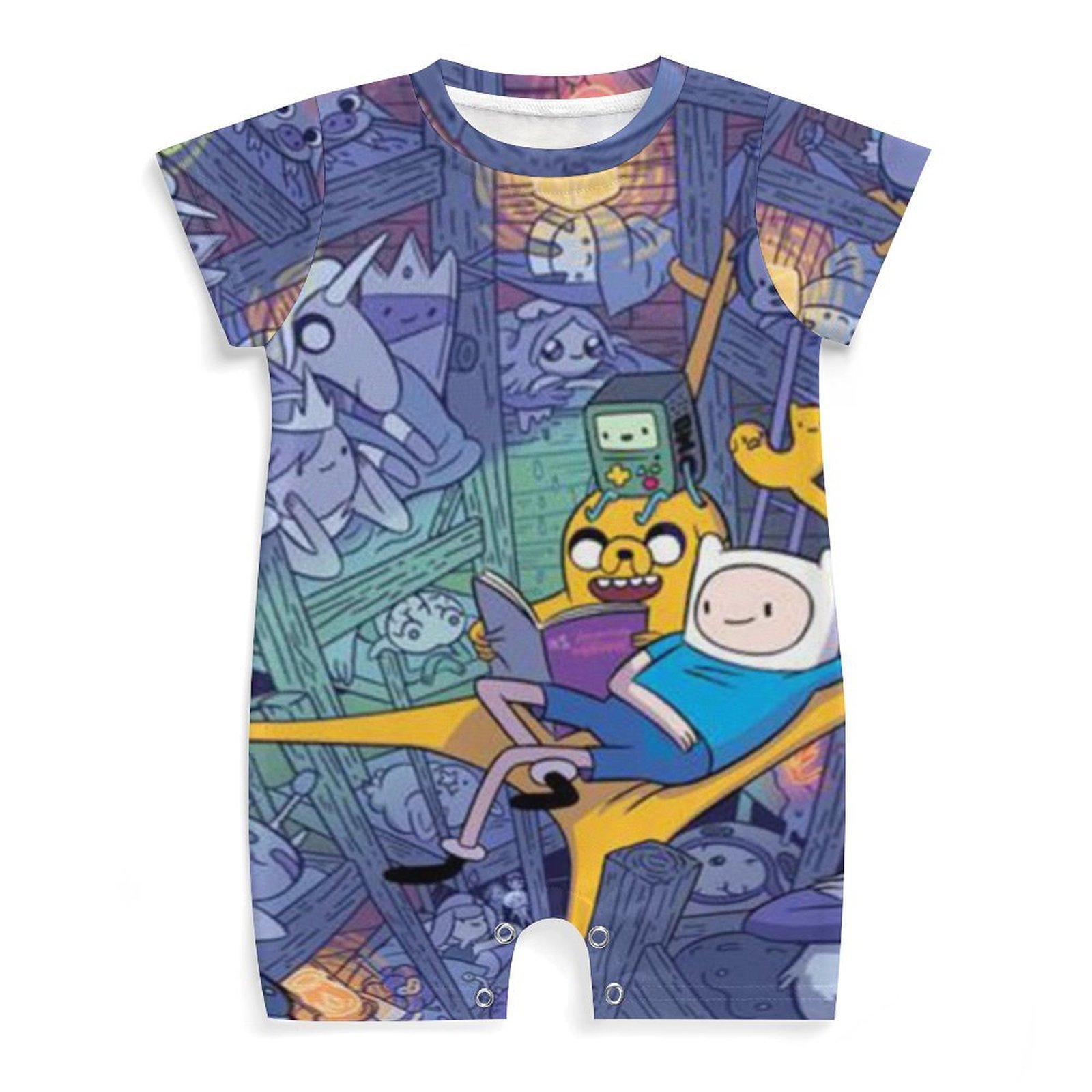 Adventure Time Baby Romper Short Sleeve Bodysuits Soft Rompers Summer ...