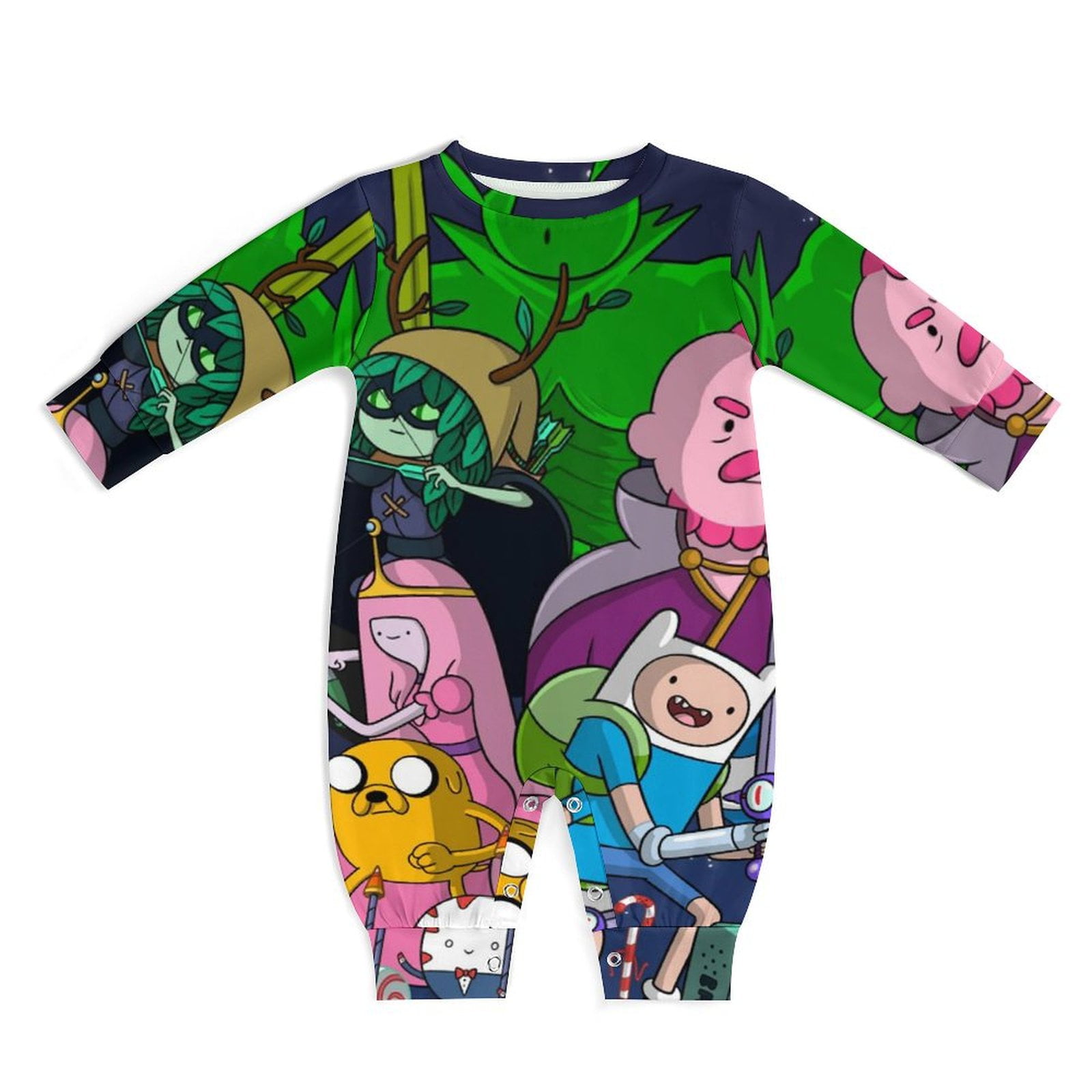 Adventure Time Baby Rompers One-Piece Long Sleeve Jumpsuit Bodysuits ...