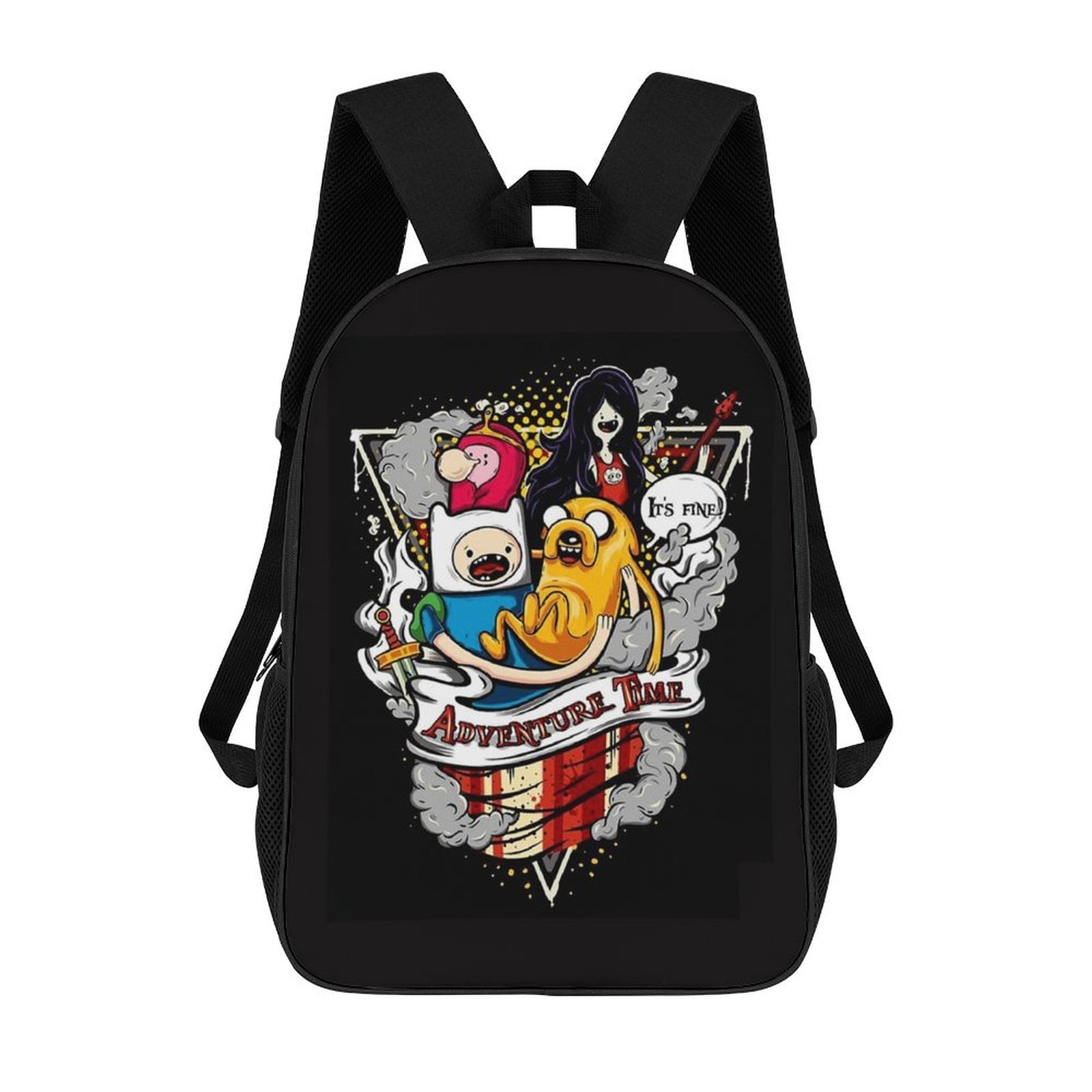 Adventure Time Backpack 17 Inch Lightweight Anime Print Design Backpack ...