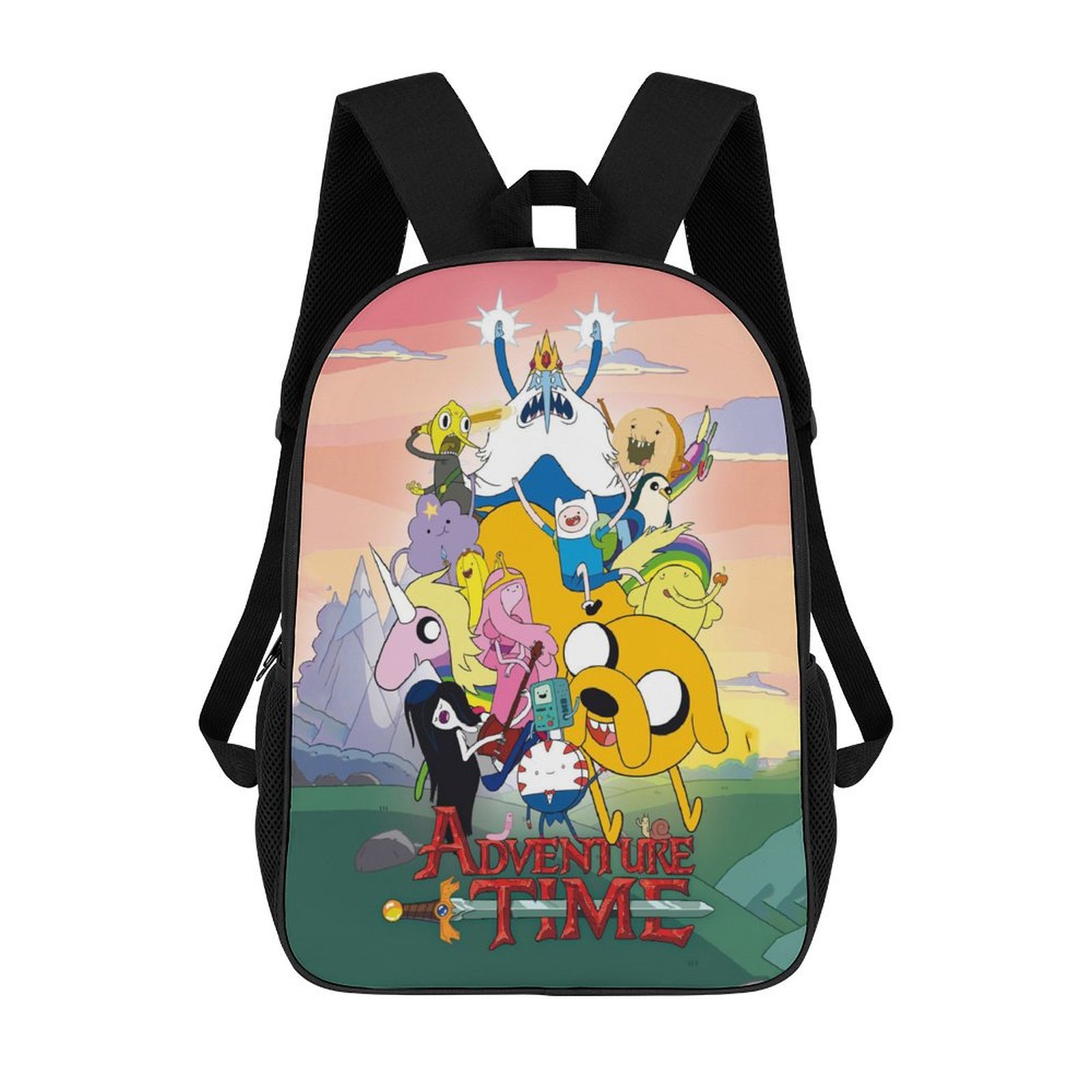Adventure Time Backpack 17 Inch Lightweight Anime Print Design Backpack ...