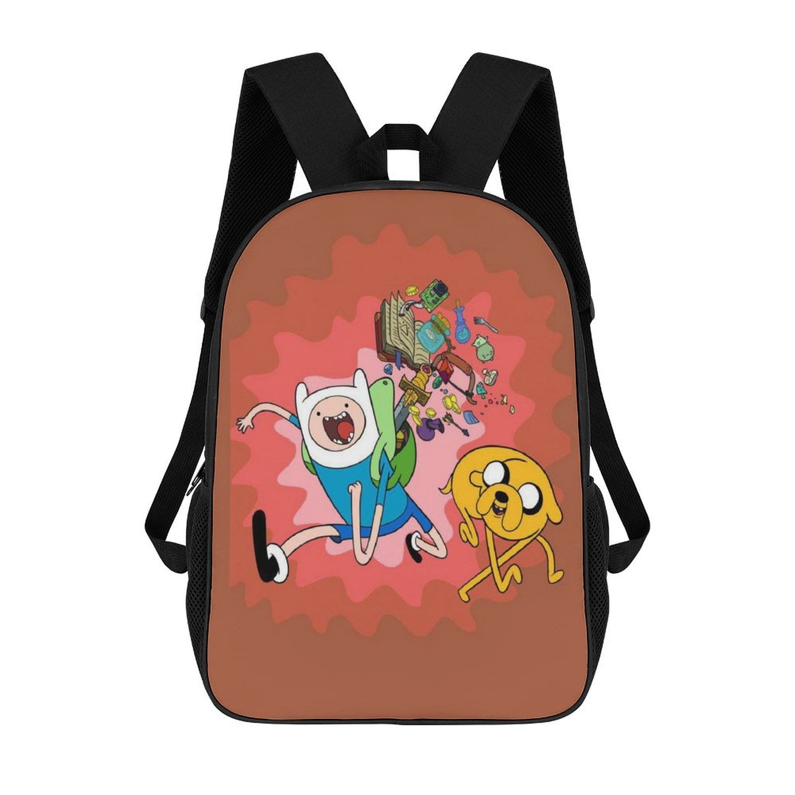 Adventure Time Backpack 17 Inch Lightweight Anime Print Design Backpack ...