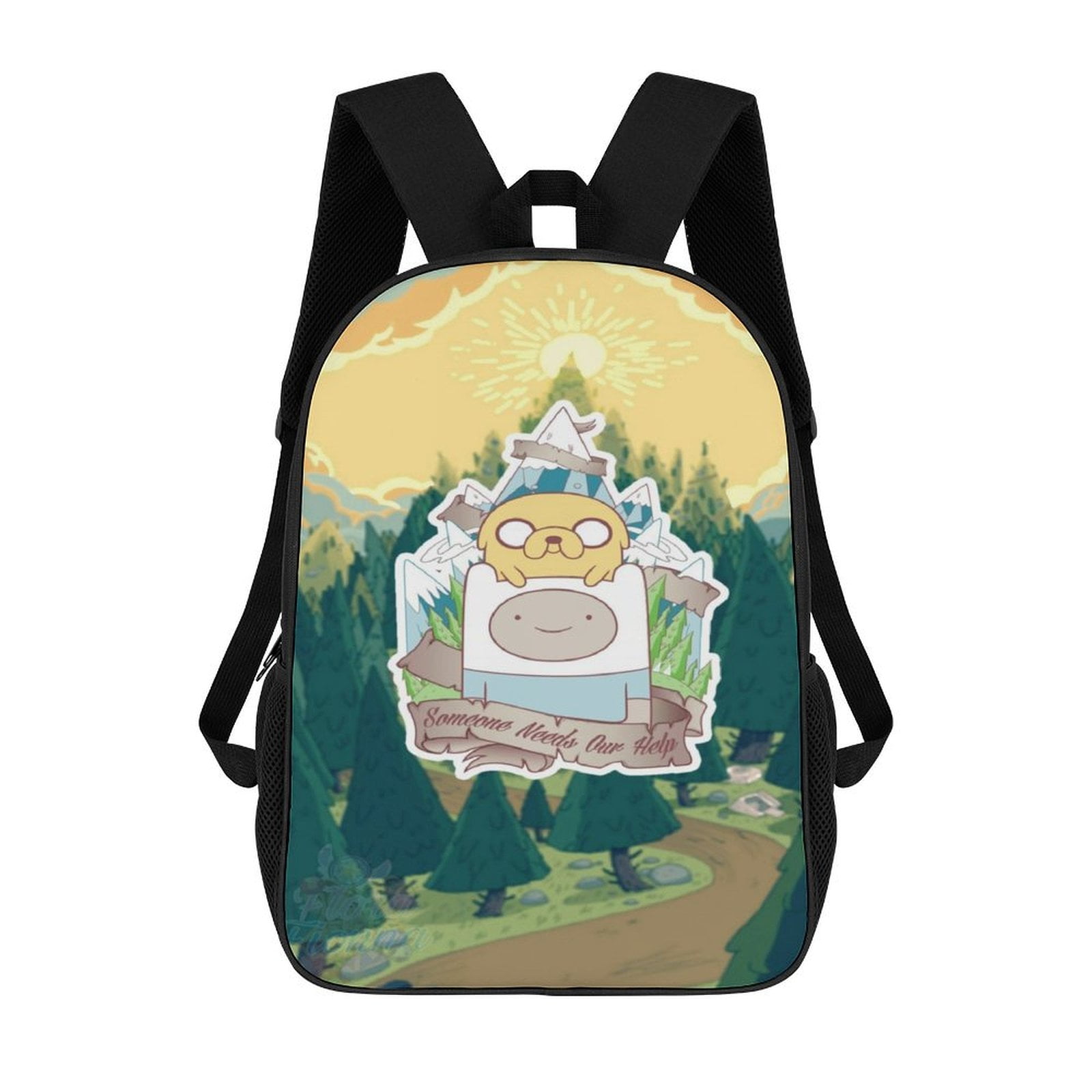 Adventure Time Backpack 17 Inch Lightweight Anime Print Design Backpack ...