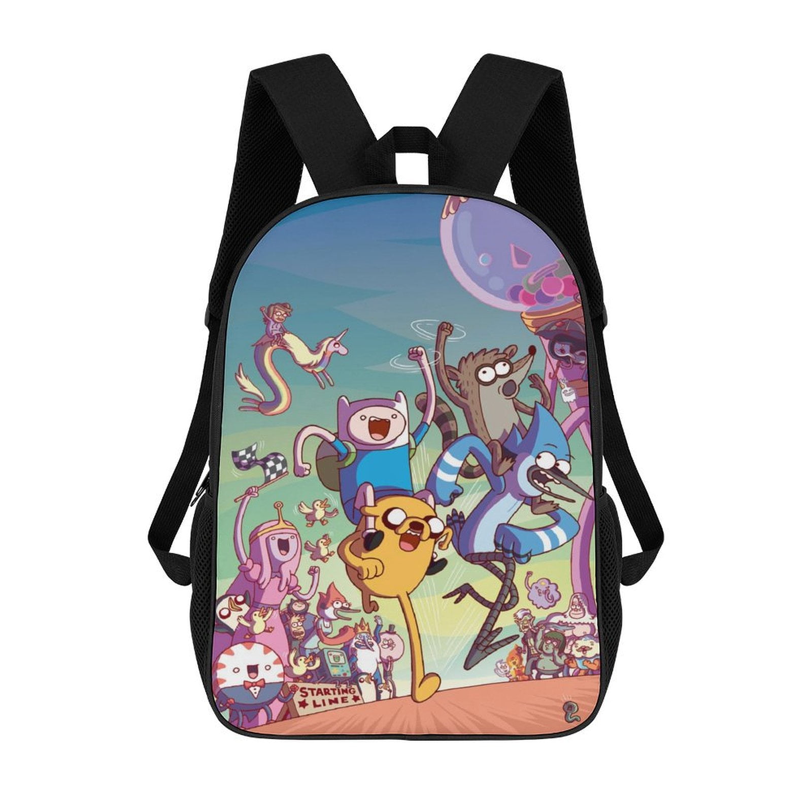 Adventure Time Backpack 17 Inch Lightweight Anime Print Design Backpack ...