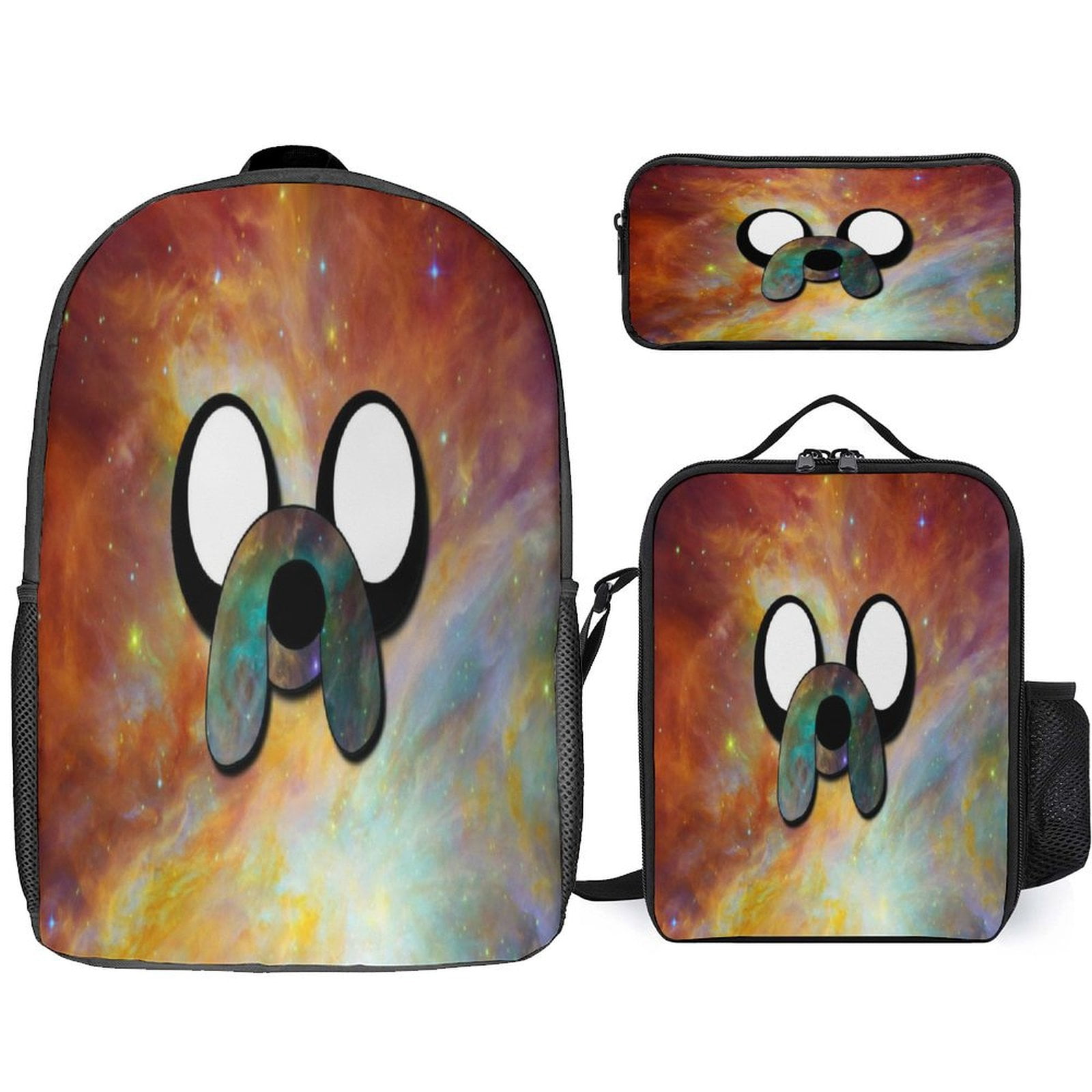 Adventure Time Backpack 3 Piece Set with Lunch Box and Pencil Case 3D ...