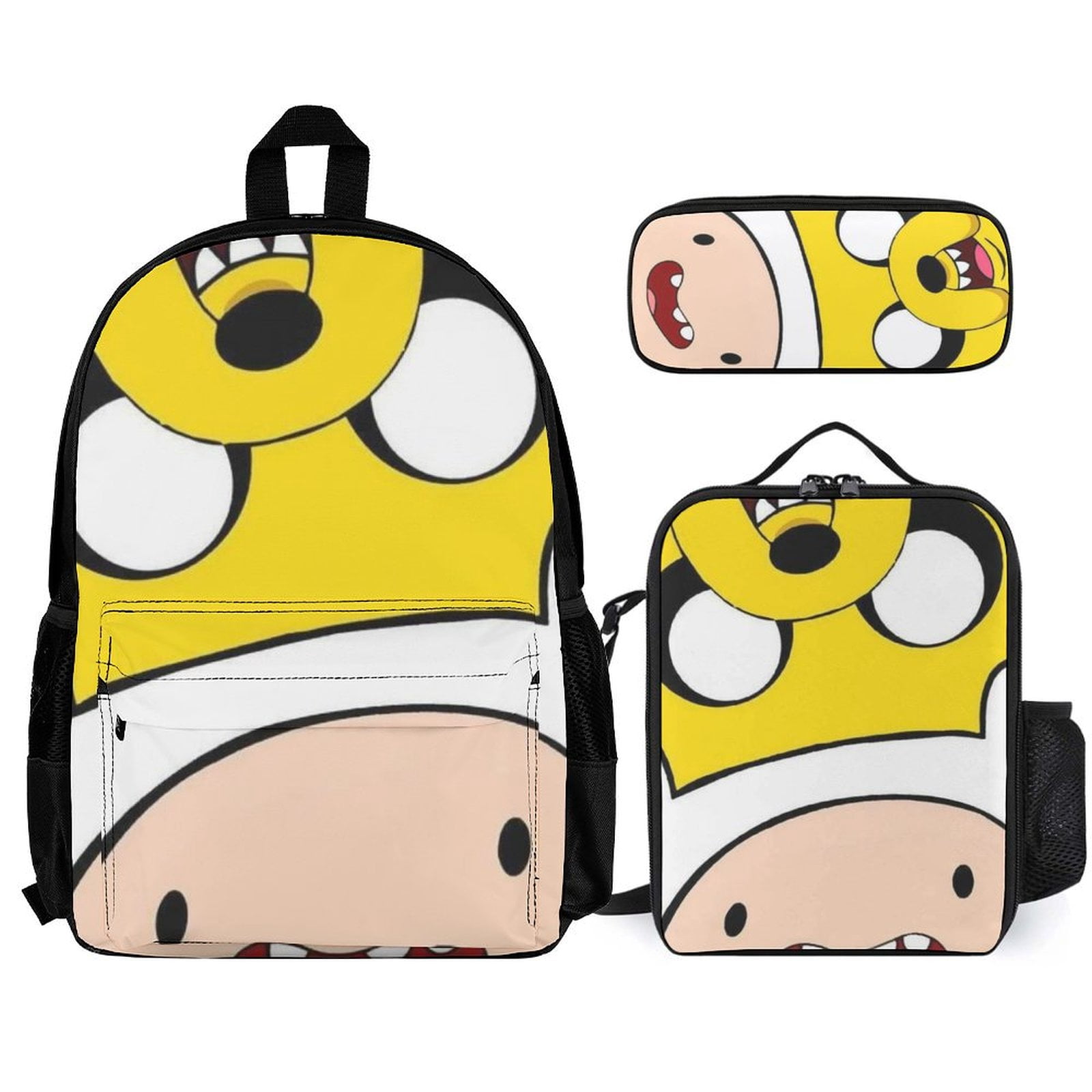 Adventure Time Backpack 3 Pieces Set With Lunch Bag And Pencil Case ...