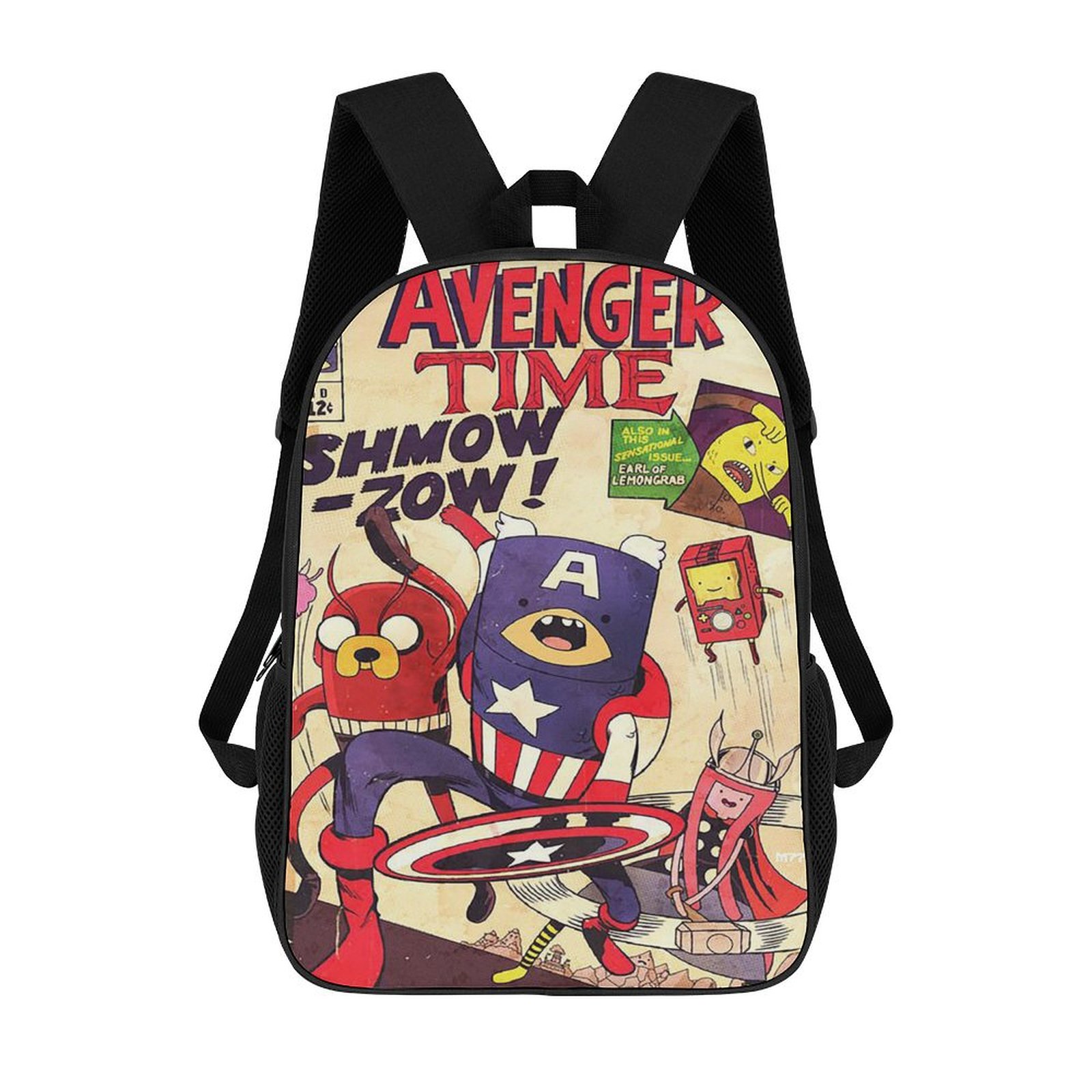 Adventure Time Backpack Cartoon 17 Inch Shoulder Backpack Bag Large ...