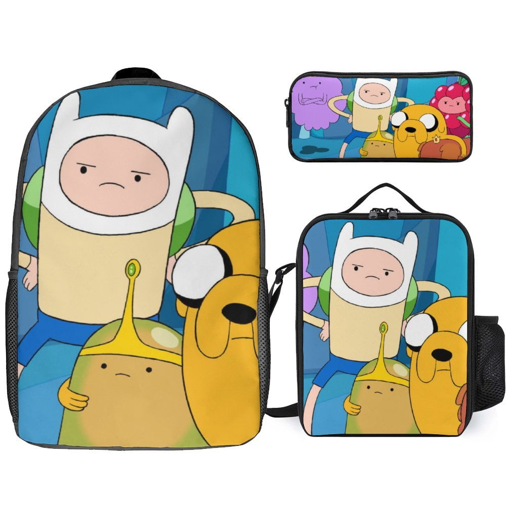 Adventure Time Backpack Set 3-in-1, Backpack with Lunch Bag and Pencil ...