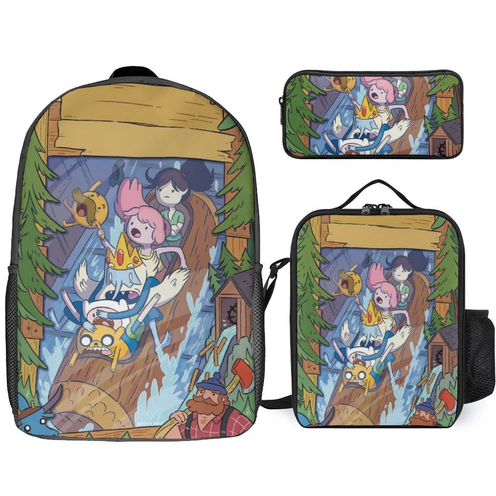 Adventure Time Backpack Set 3-in-1, Backpack with Lunch Bag and Pencil ...