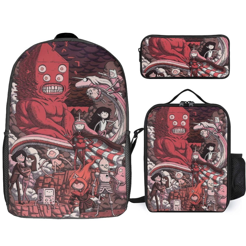 Adventure Time Backpack Set 3-in-1, Backpack with Lunch Bag and Pencil ...
