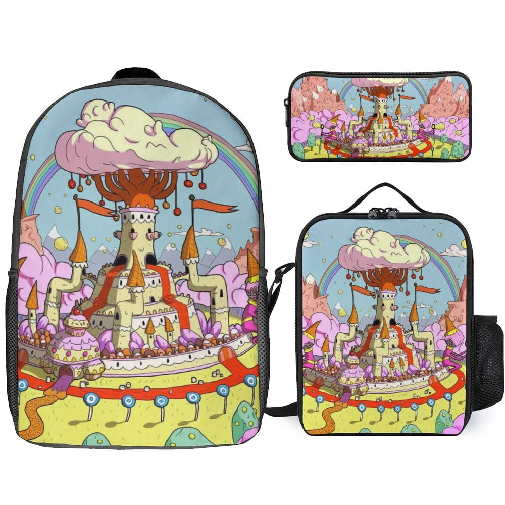 Adventure Time Backpack Set 3-in-1, Backpack with Lunch Bag and Pencil ...