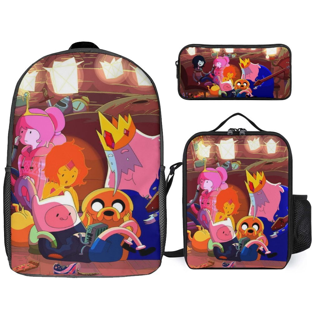 Adventure Time Backpack Set 3-in-1, Backpack with Lunch Bag and Pencil ...