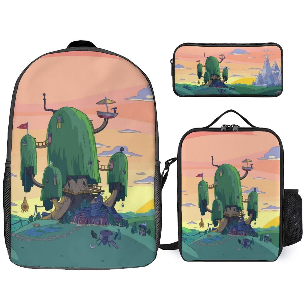 Adventure Time Backpack Set 3-in-1, Backpack with Lunch Bag and Pencil ...