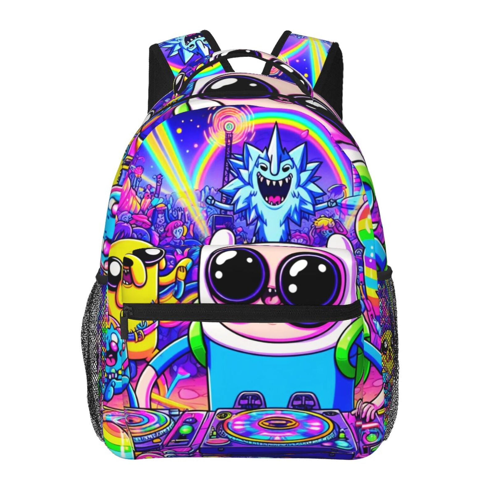 Adventure Time Backpacks All Over Print Cartoon Lightweight Bookbag ...