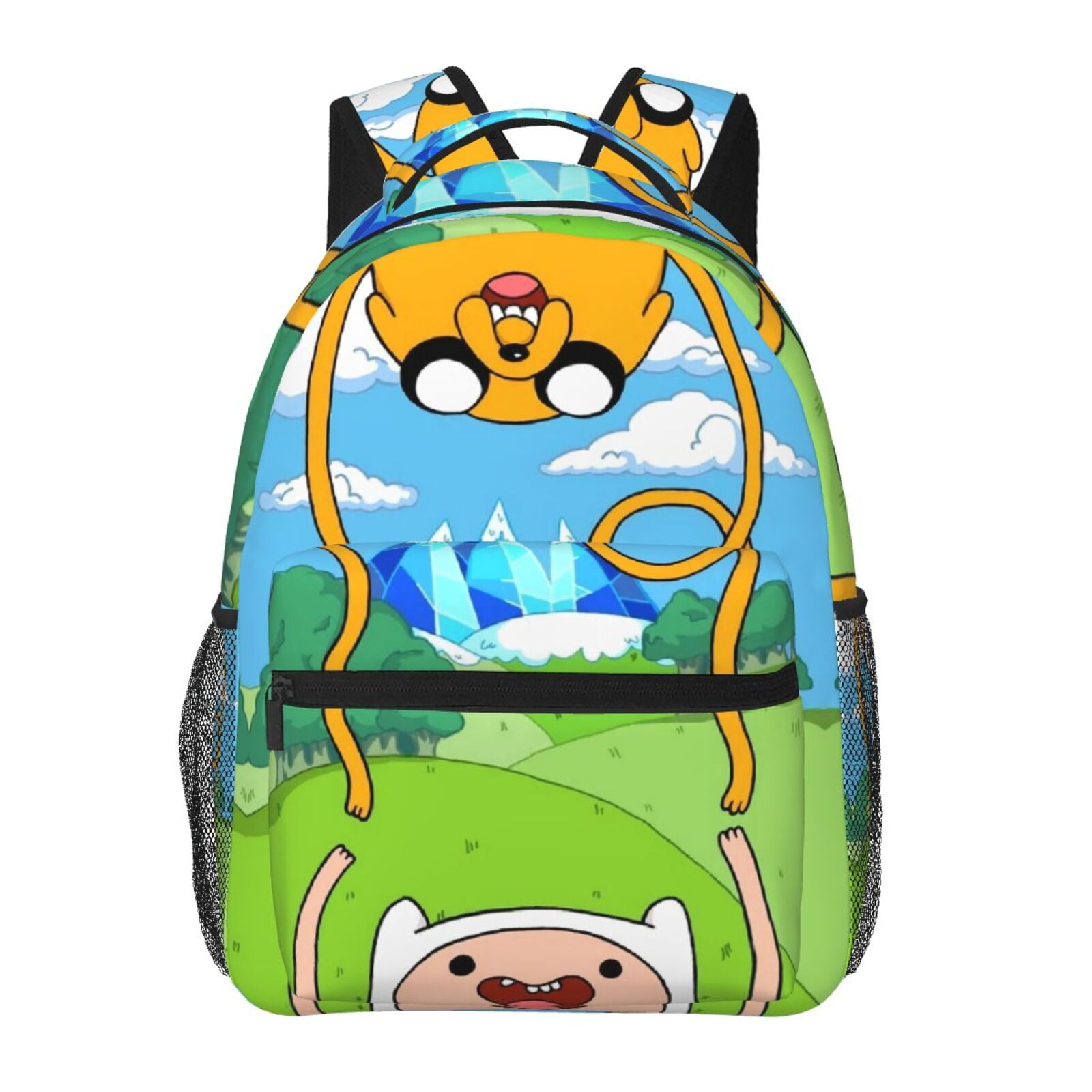 Adventure Time Backpacks All Over Print Cartoon Lightweight Bookbag ...