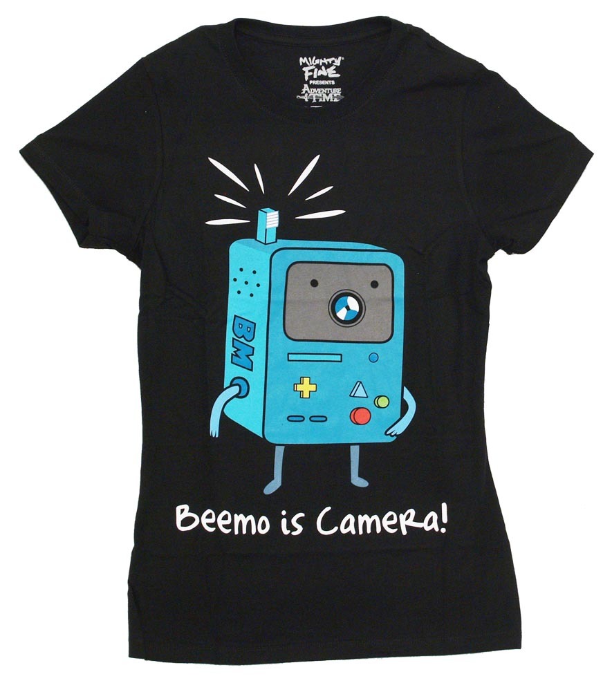 Adventure Time Beemo Is Camera Cartoon Mighty Fine Juniors Babydoll T ...