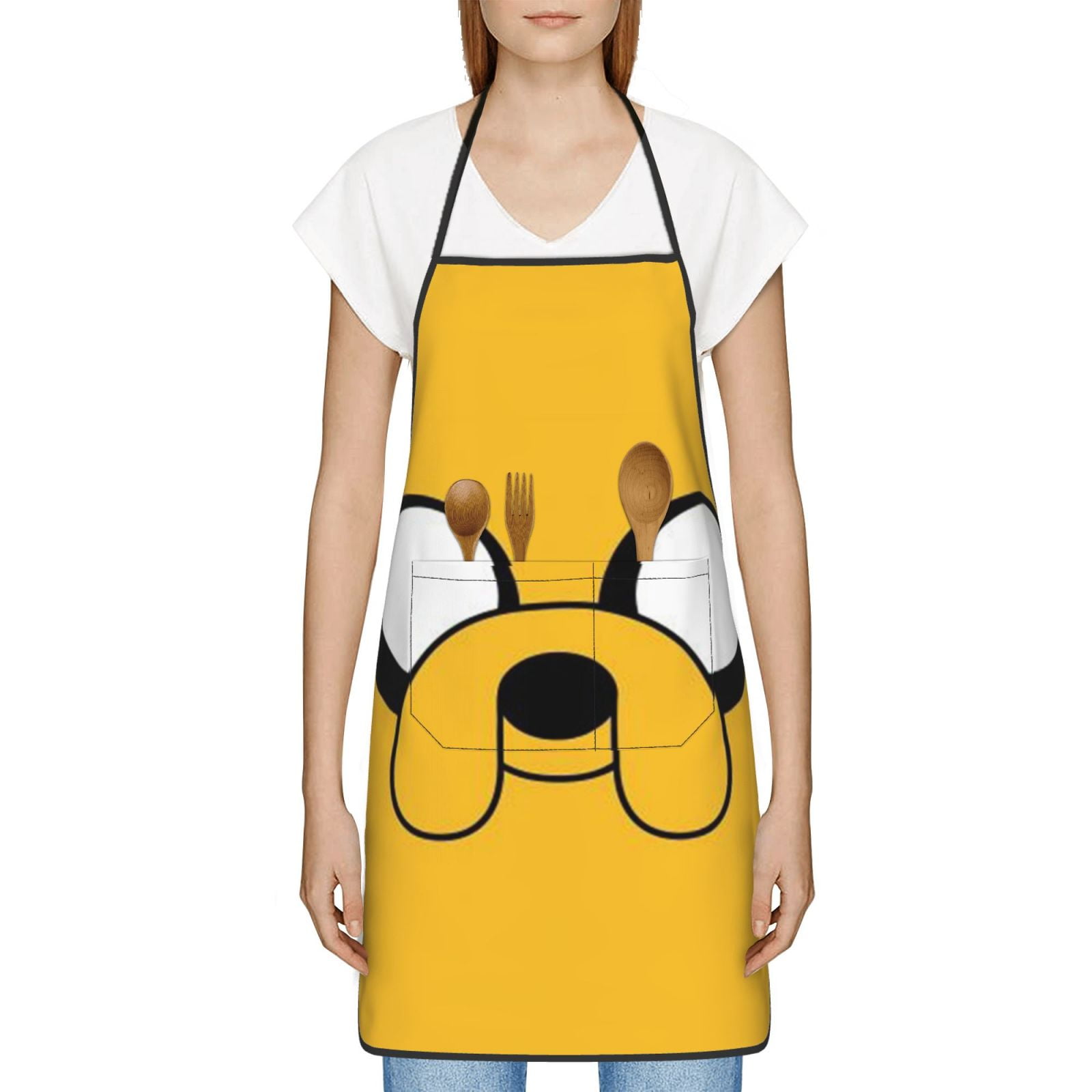 Adventure Time Bib Apron With Pockets, Cooking Kitchen Chef Apron For ...