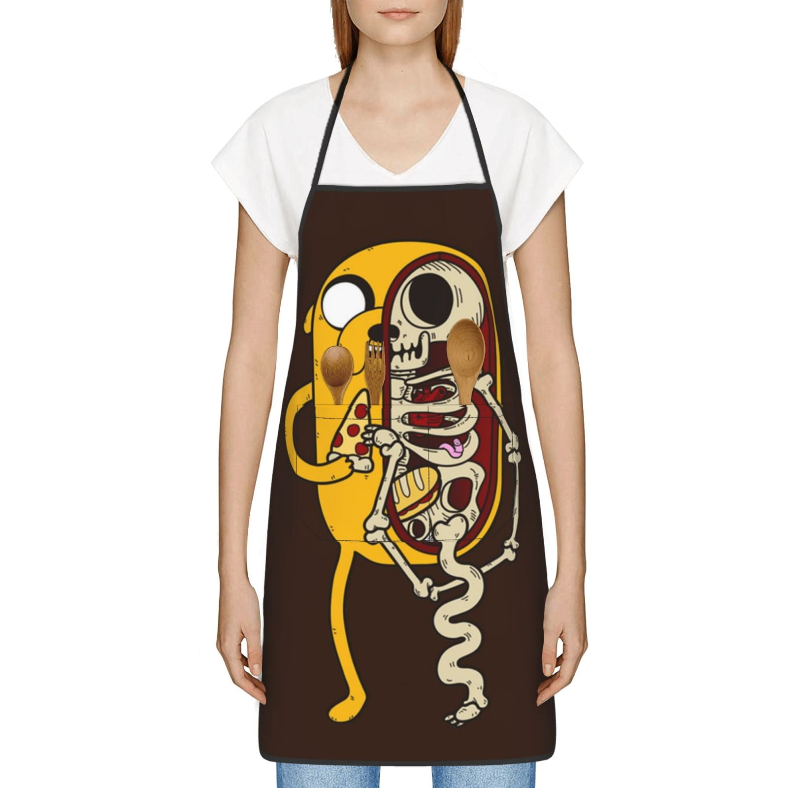 Adventure Time Bib Apron With Pockets, Cooking Kitchen Chef Apron For ...