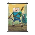 Adventure Time Black Plastic Shaft Hanging Poster Canvas Wall Hanging ...