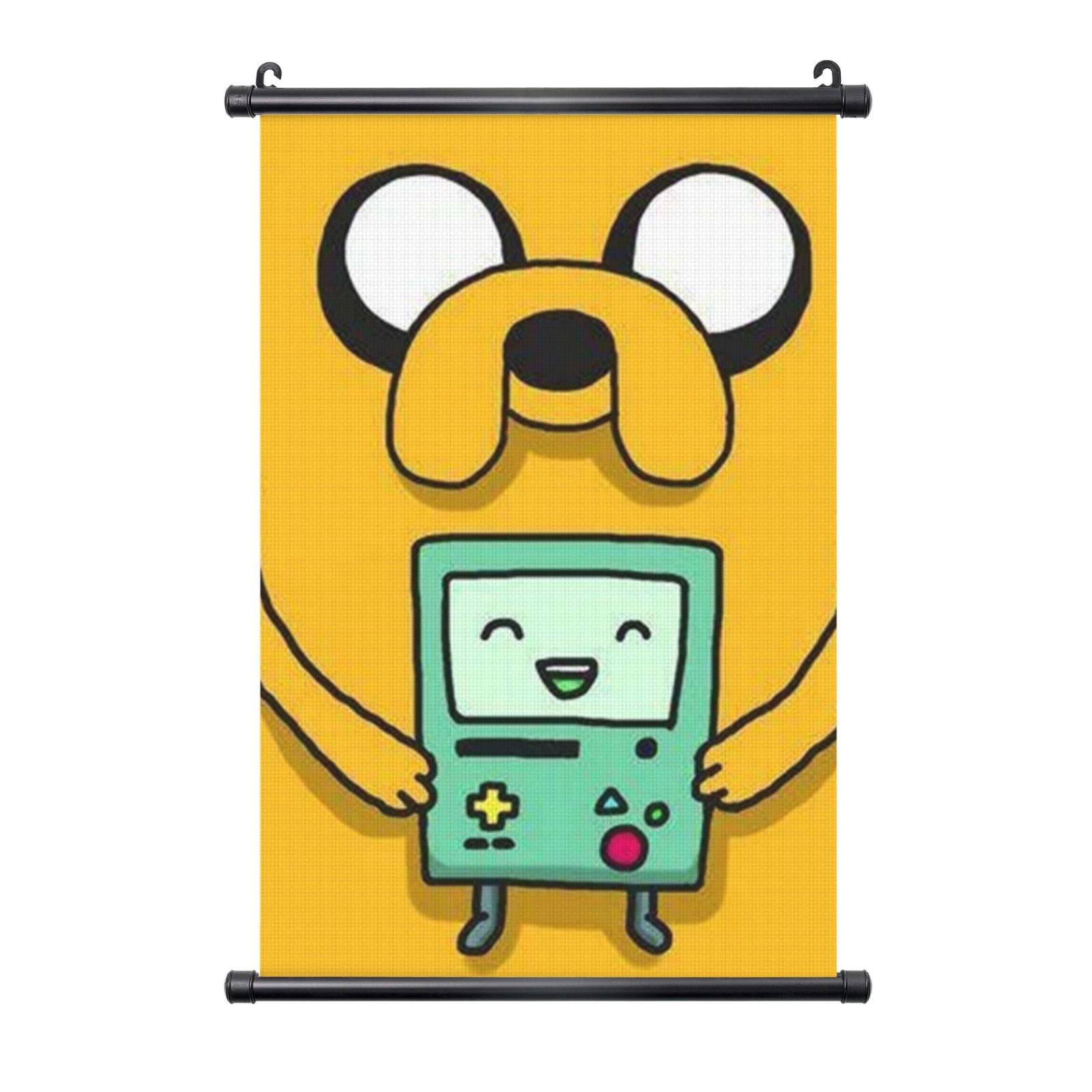 Adventure Time Black Plastic Shaft Hanging Poster Canvas Wall Hanging ...