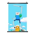Adventure Time Black Plastic Shaft Hanging Poster Canvas Wall Hanging ...