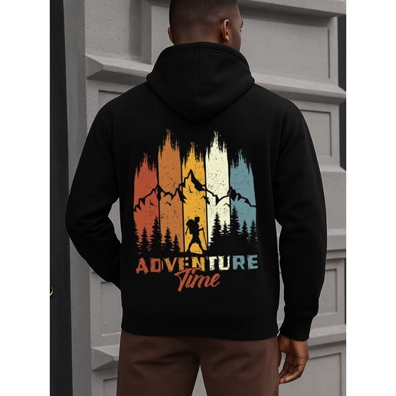 Adventure Time Black Unisex Hoodie: Guys beer casual design, plus-size ...