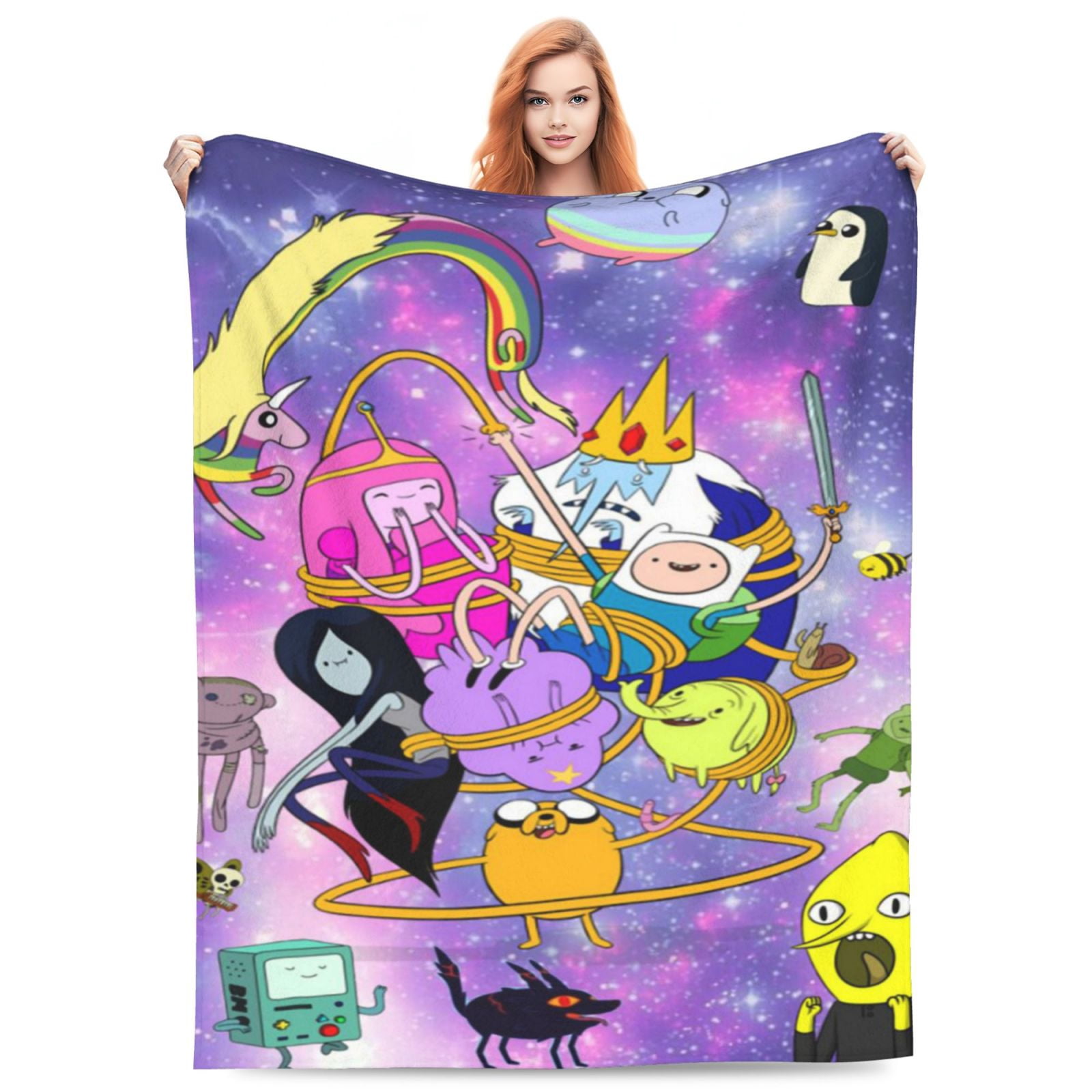Adventure Time Blankets for Girls Boys Throw Blanket Super Warm Soft ...