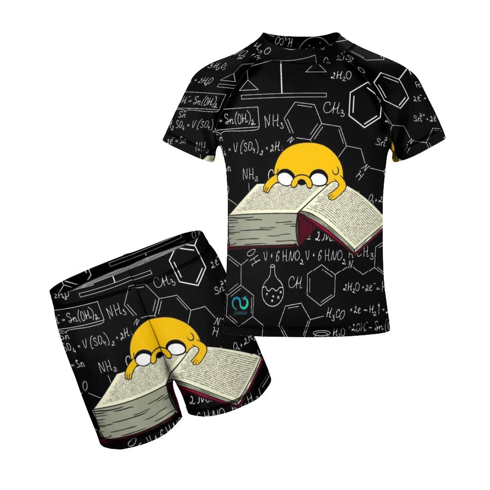 Adventure Time Boys 2-Piece Swimsuit Set Bathing Suit Short Sleeve ...