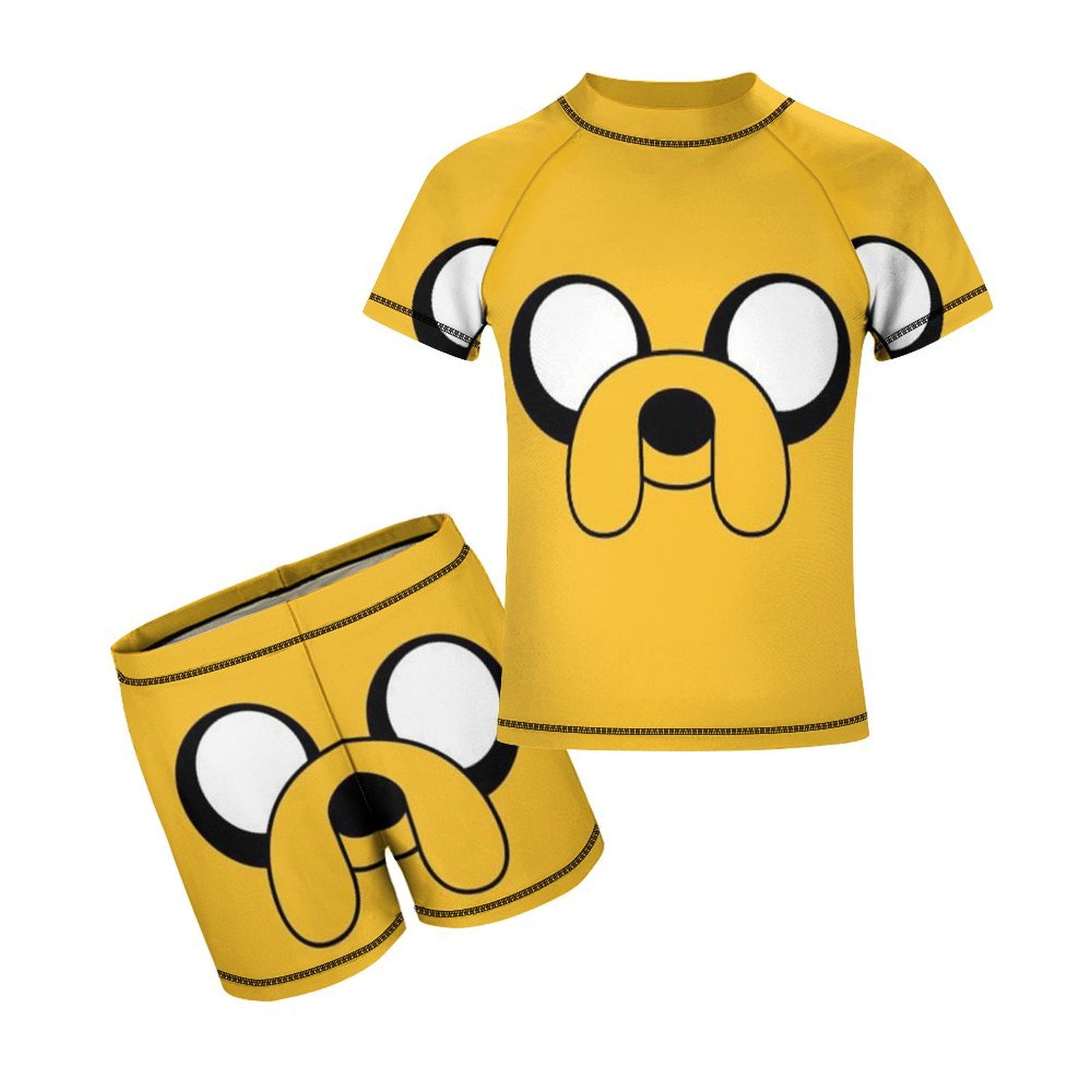 Adventure Time Boys 2-Piece Swimsuit Set Bathing Suit Short Sleeve ...