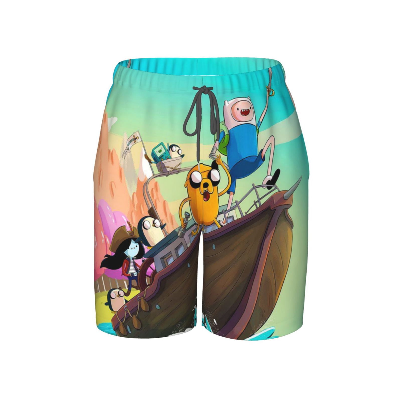 Adventure Time Boys Swim Trunks with Mesh Liner Swim Shorts Youth Anti ...
