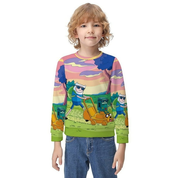 Adventure Time Cartoon Hoodie for Kids 3D Printed Pullover Sweatshirts ...