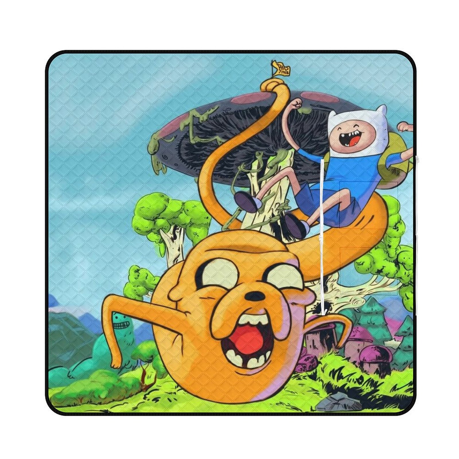 Adventure Time Cartoon Picnic Mat Foldable Portable Tote Bag Baby ...