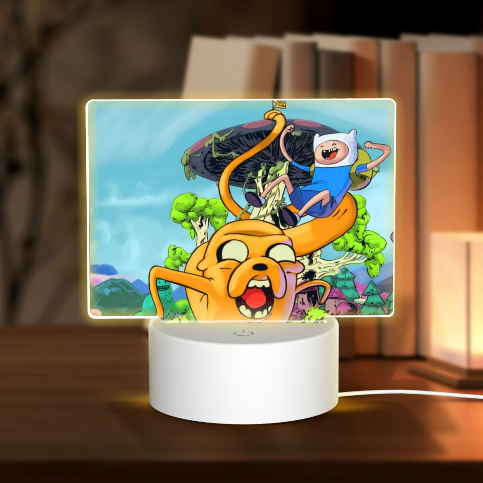 Adventure Time Cartoon Rectangular Acrylic Night Light Adjustable 3 ...