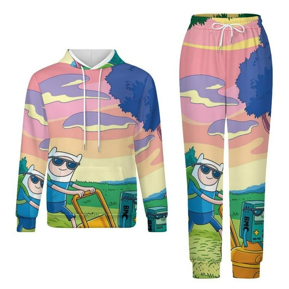 Adventure Time Cartoon Unisex Hoodies And Sweatpants Set Sweatshirts ...