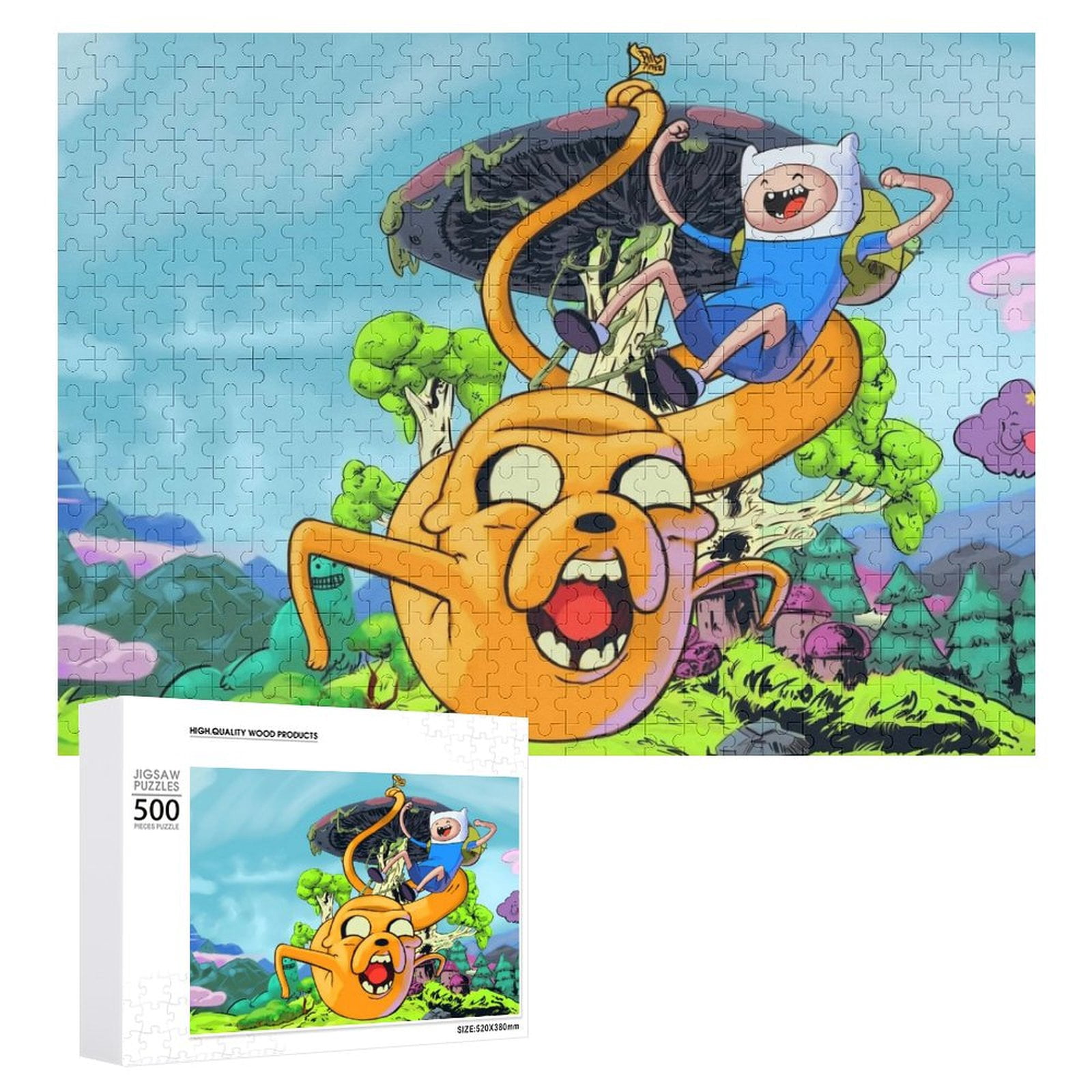 Adventure Time Cartoon Wooden Jigsaw Puzzles Accessories Intellectual ...