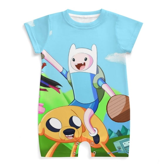 Adventure Time Characters Baby One-Piece Rompers Summer Short Sleeve ...