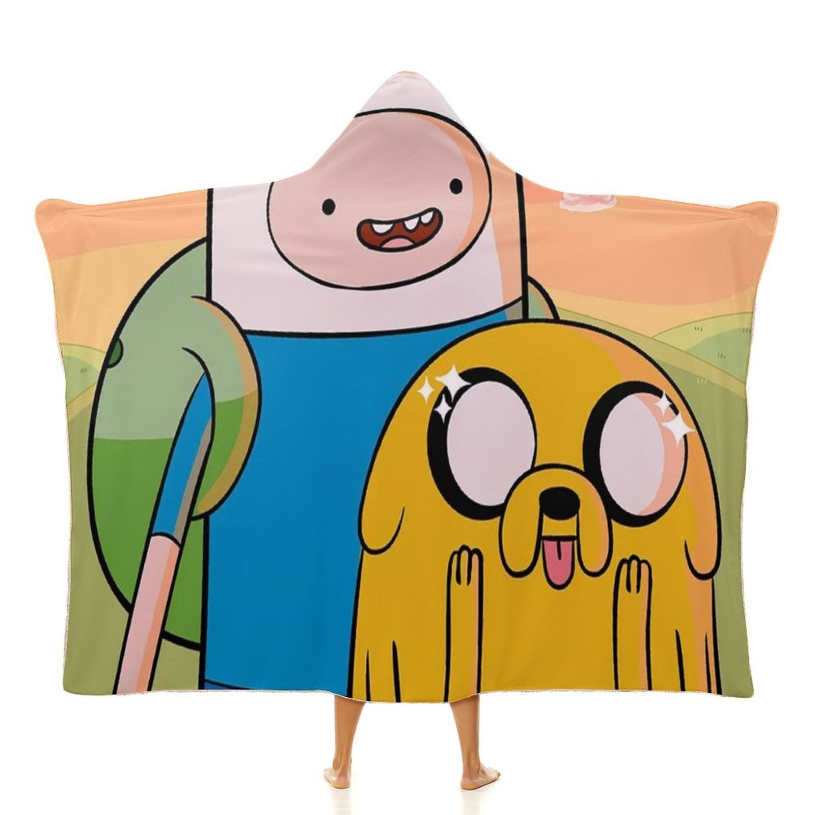 Adventure Time Characters Hooded Blanket Soft Warm Cloak Wearable ...