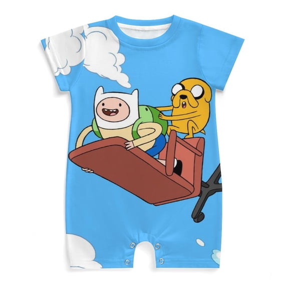 Adventure Time Dog Finn Baby One-Piece Rompers Summer Short Sleeve ...