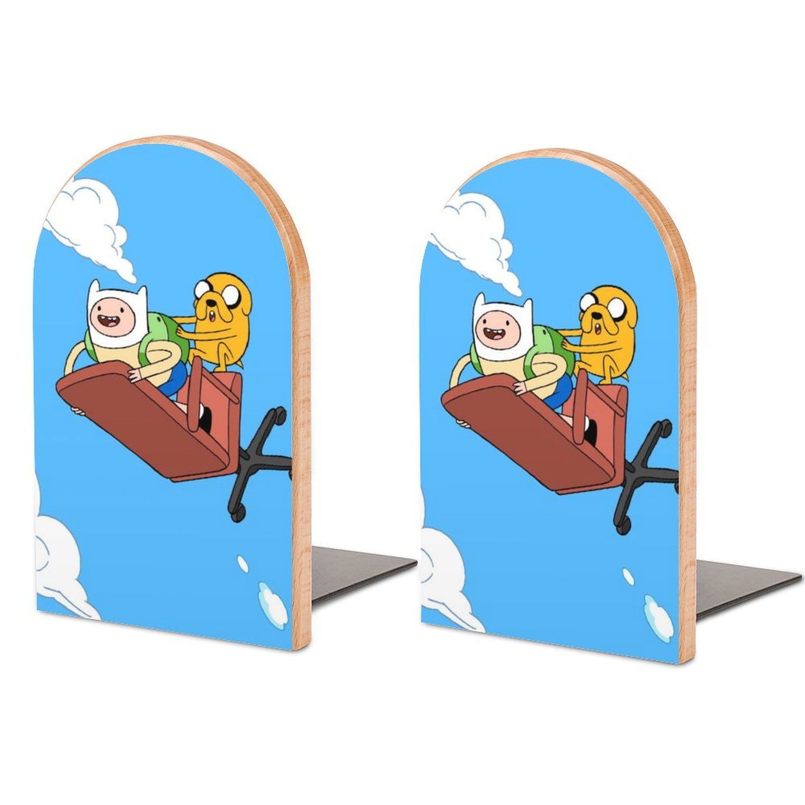 Adventure Time Dog Finn Bookends Wood Book Divider Decor Shelves Non ...